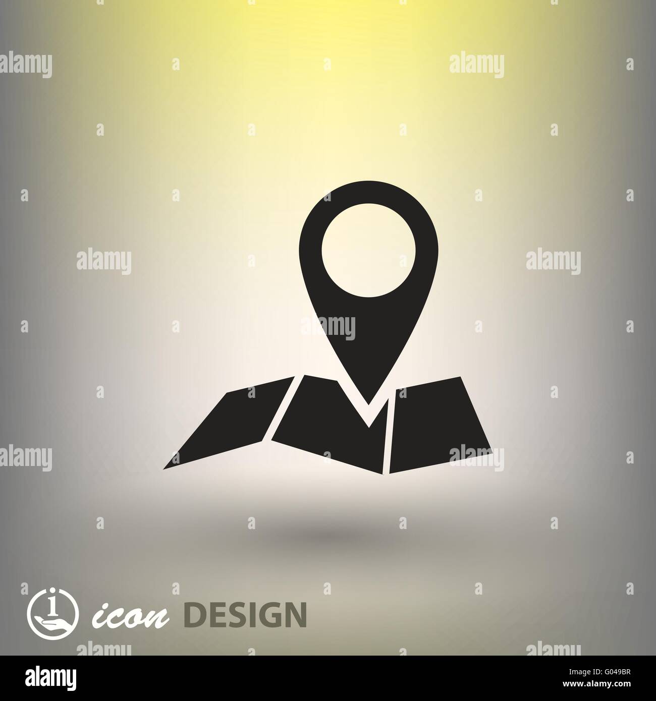 Pin on the map. Vector icon Stock Vector Image & Art - Alamy