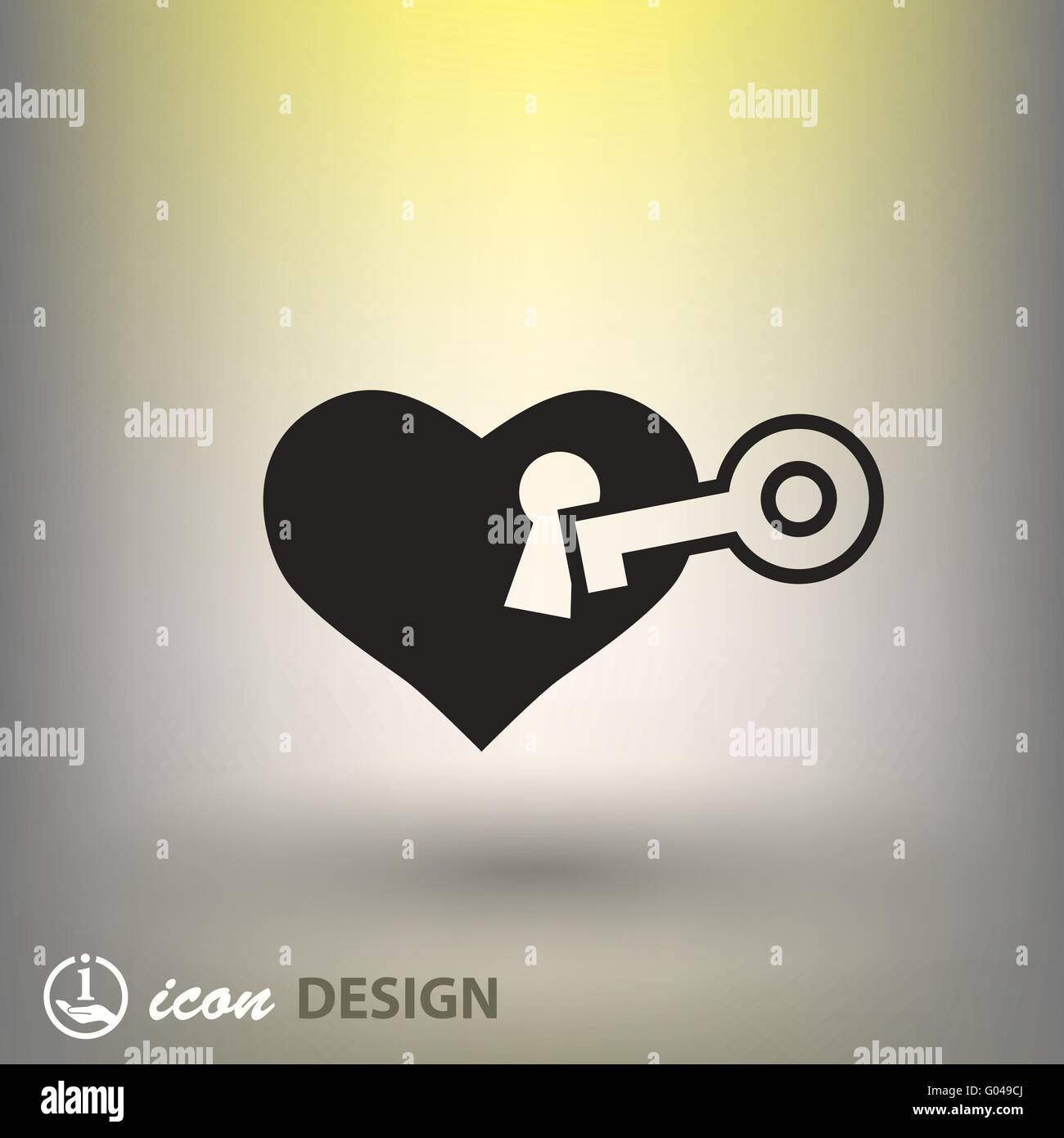 Pictograph of heart with key Stock Vector Image & Art - Alamy