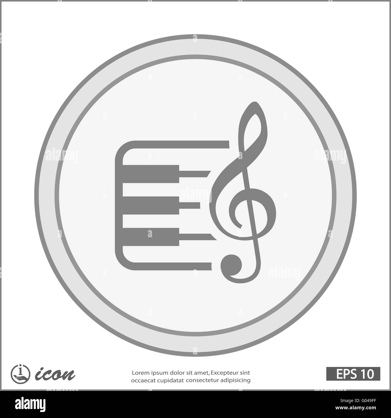 Pictograph of music key and keyboard Stock Vector Image & Art - Alamy