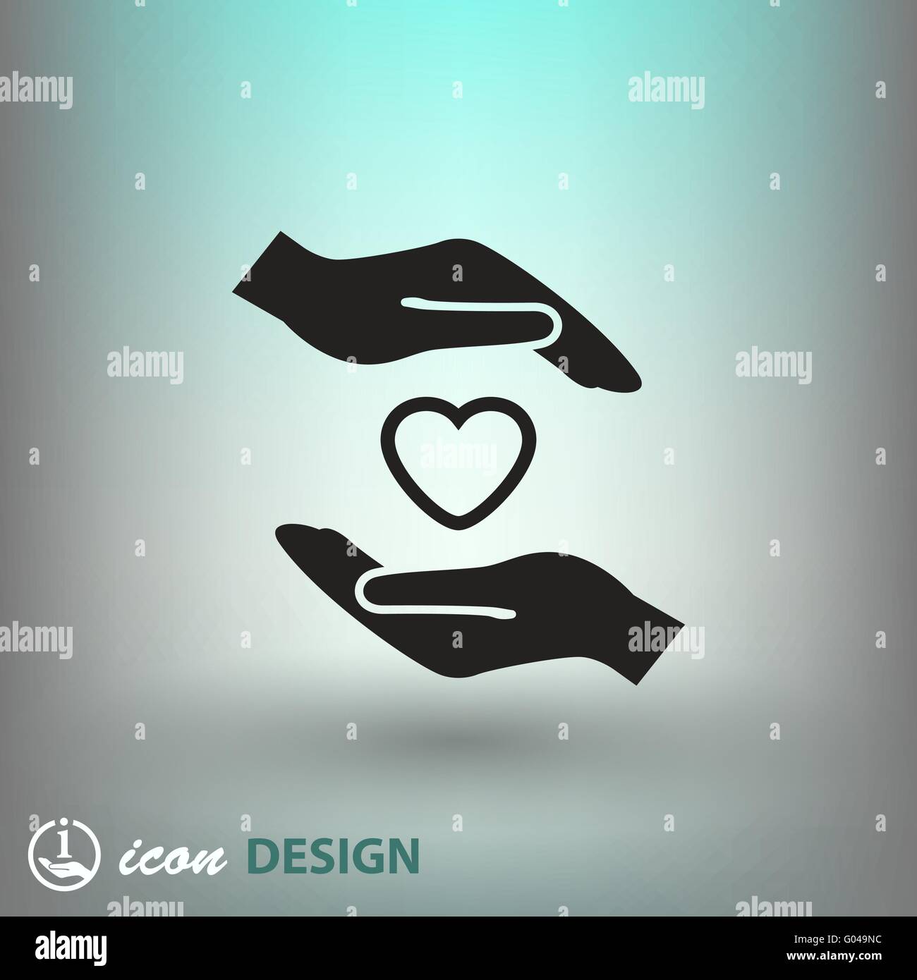 Pictograph of heart in hand Stock Vector Image & Art - Alamy