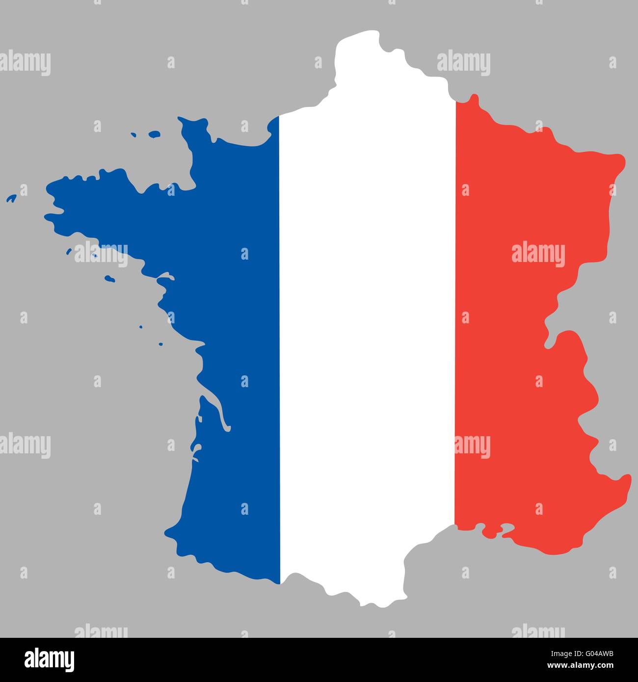 Map of France with an official national flag Stock Vector Image & Art ...