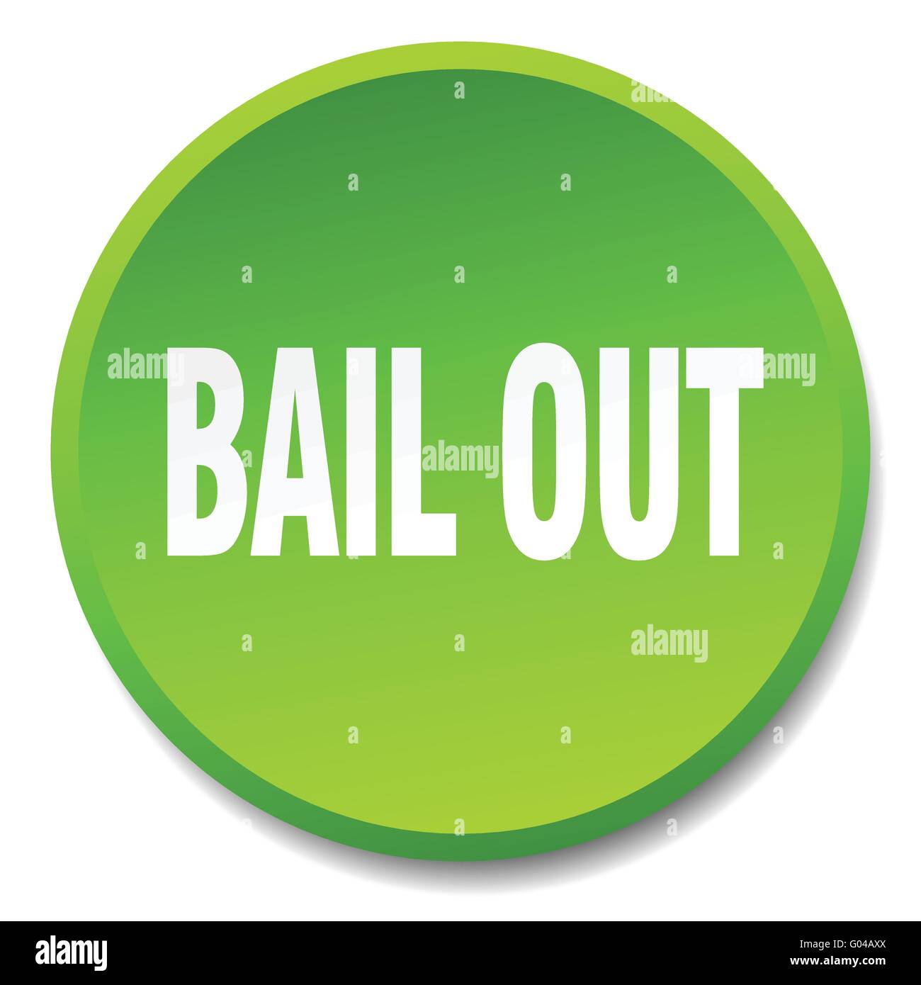bail out green round flat isolated push button Stock Vector Image & Art ...