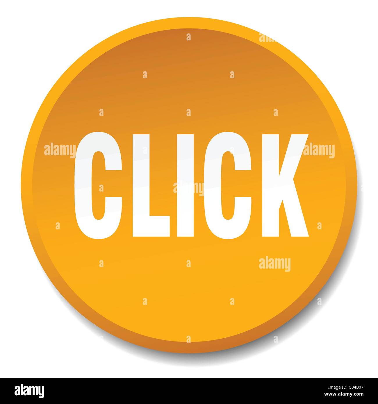 click orange round flat isolated push button Stock Vector Image & Art ...