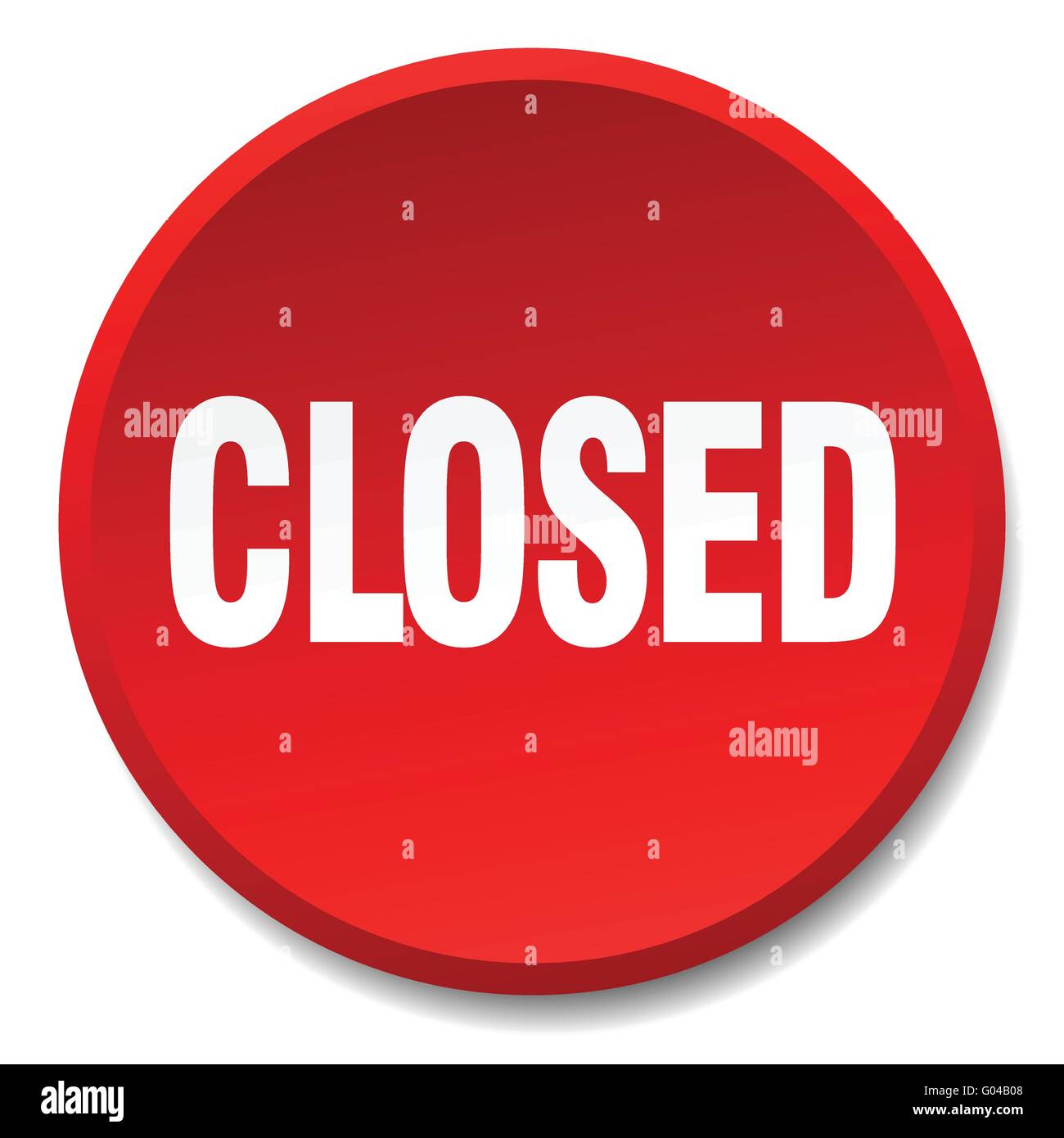 closed red round flat isolated push button Stock Vector Image & Art - Alamy