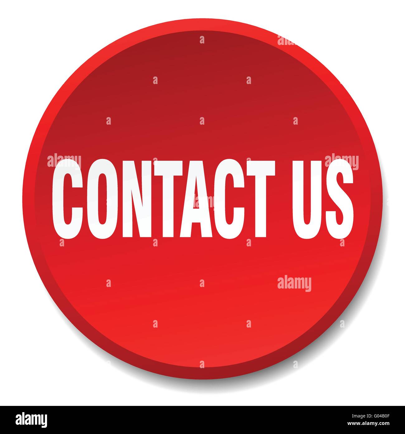 contact us red round flat isolated push button Stock Vector Image & Art ...