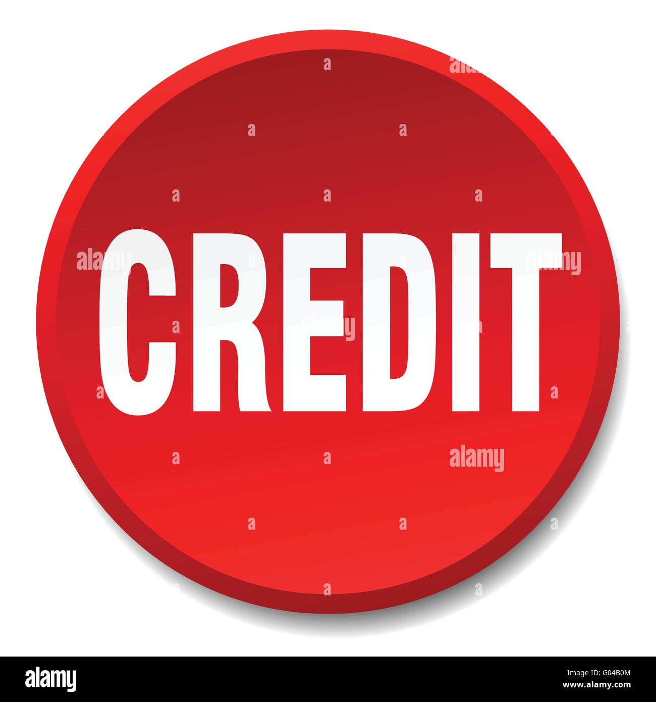 credit red round flat isolated push button Stock Vector Image & Art - Alamy