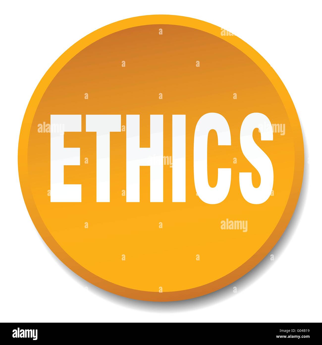 ethics orange round flat isolated push button Stock Vector Image & Art - Alamy