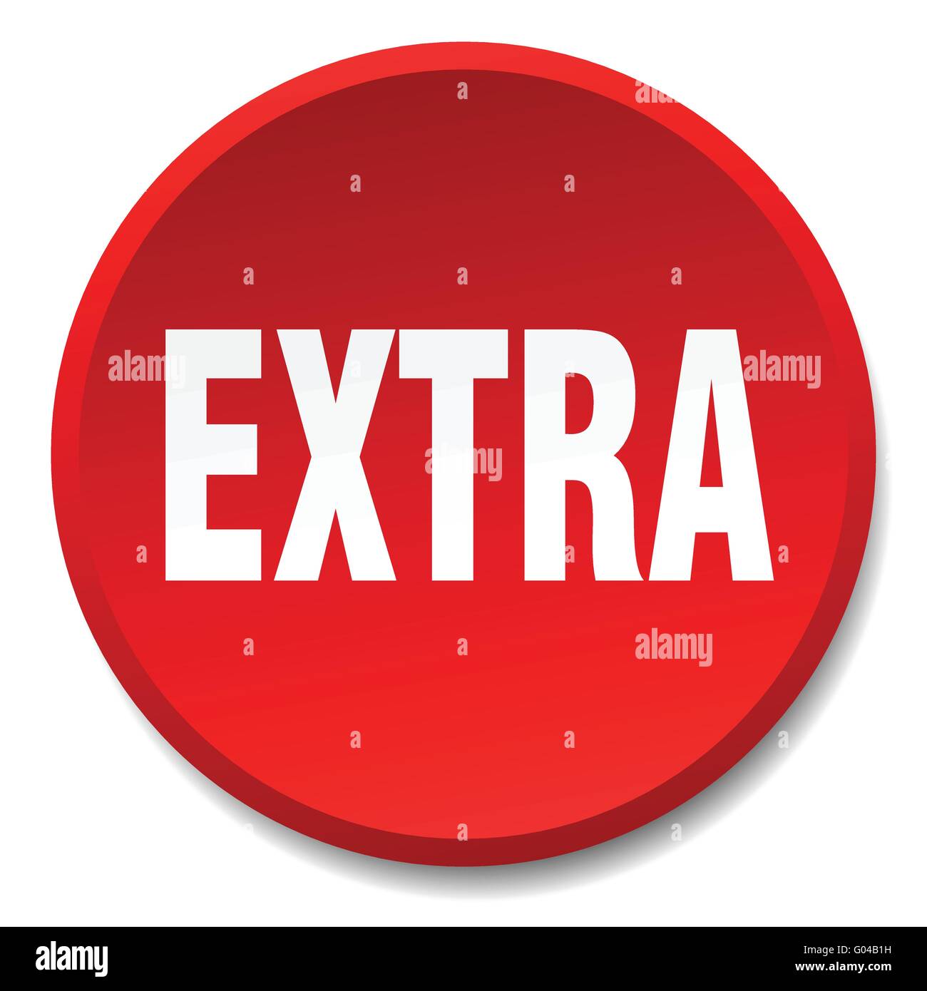 extra red round flat isolated push button Stock Vector Image & Art - Alamy