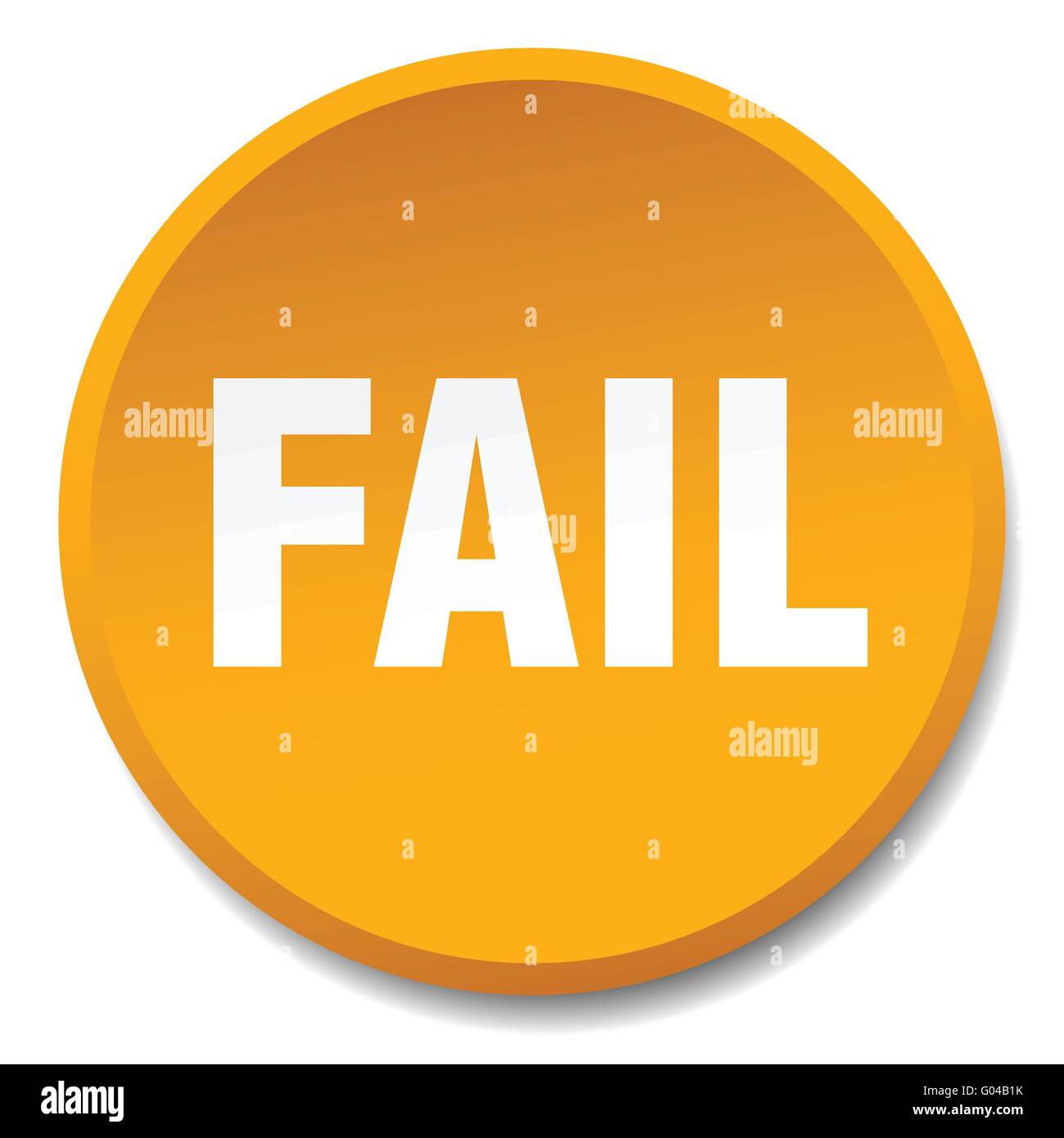 fail orange round flat isolated push button Stock Vector Image & Art ...