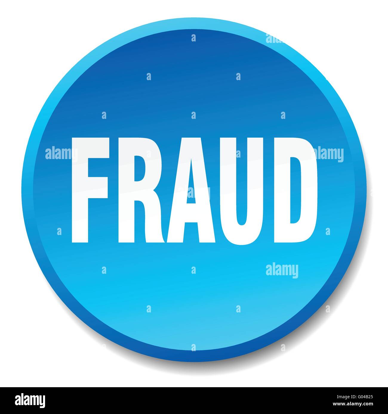 fraud blue round flat isolated push button Stock Vector Image & Art - Alamy