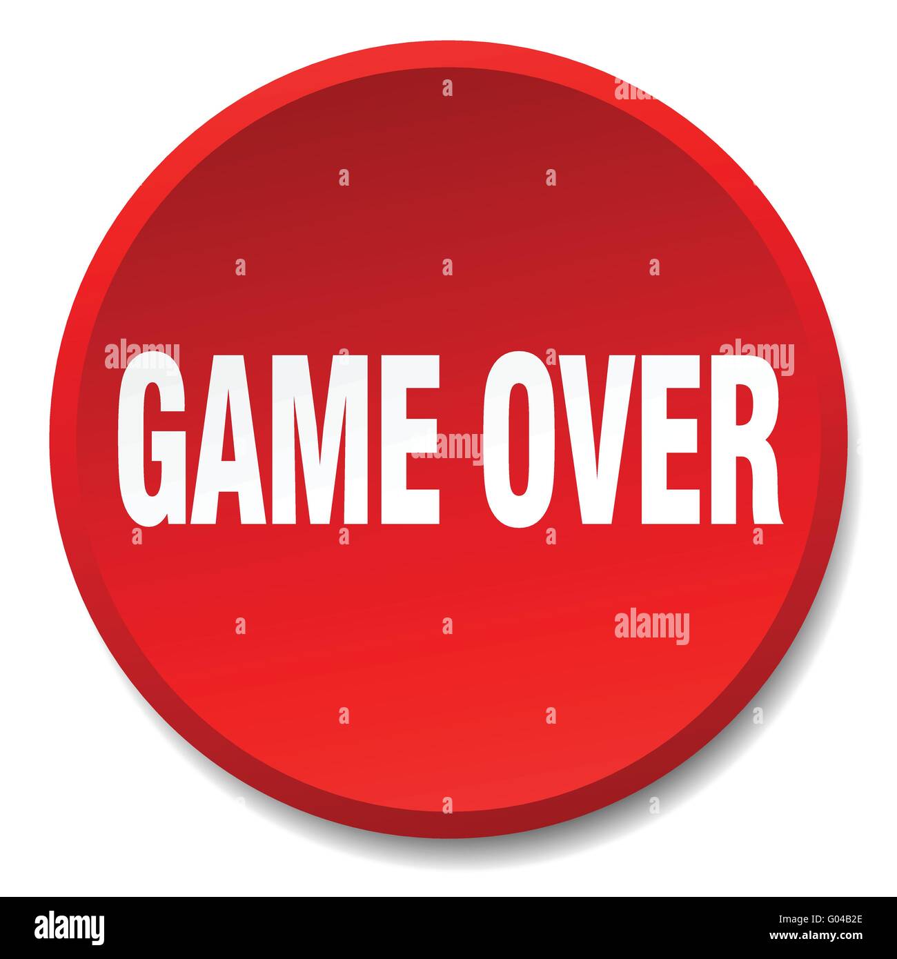 game over red round flat isolated push button Stock Vector Image & Art - Alamy