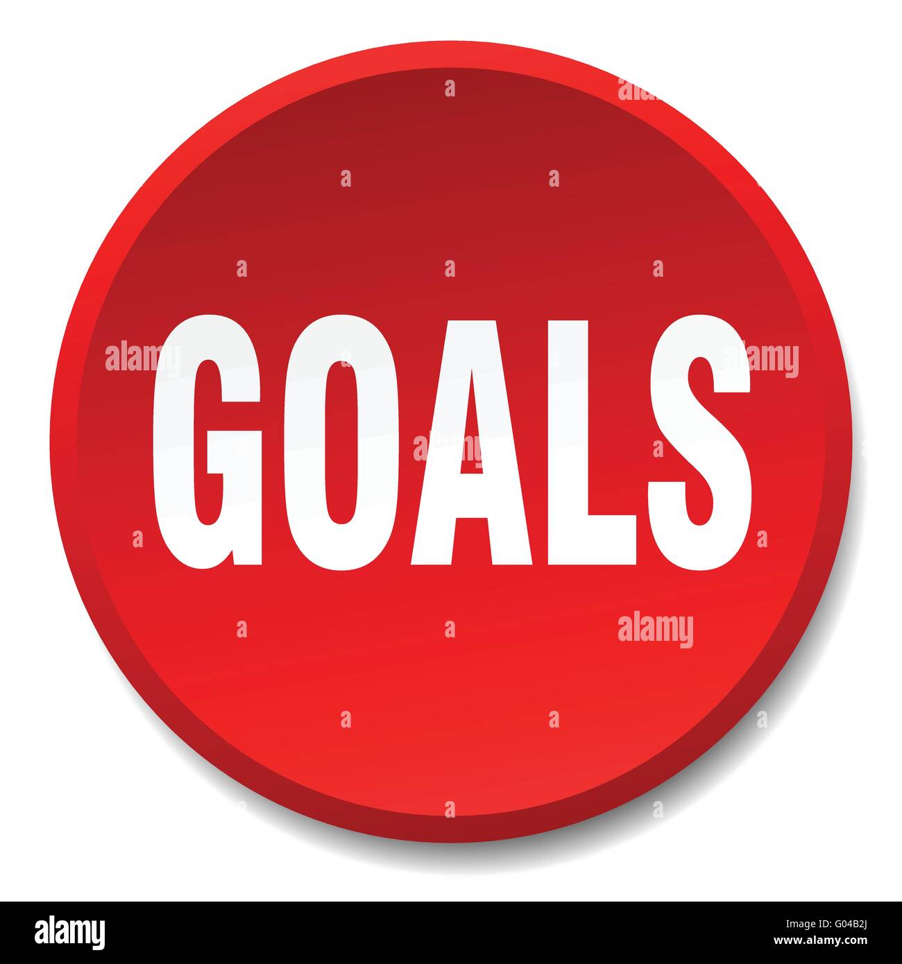 goals red round flat isolated push button Stock Vector Image & Art - Alamy