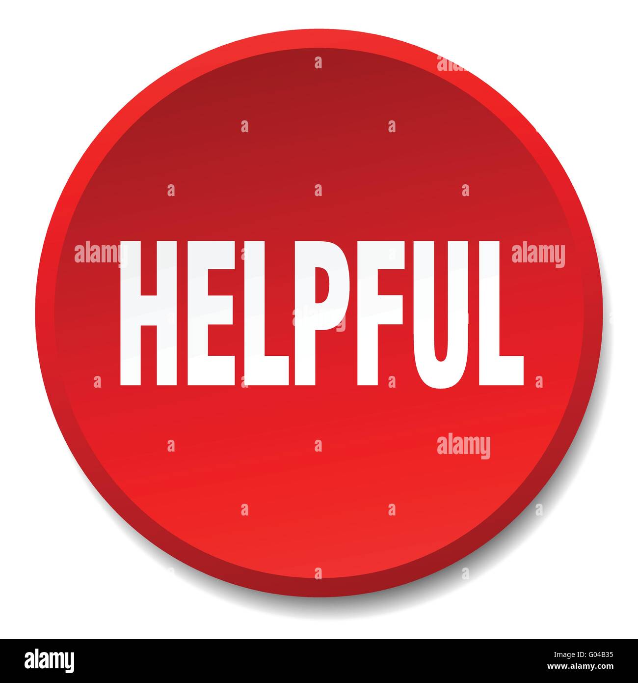 helpful red round flat isolated push button Stock Vector Image & Art ...
