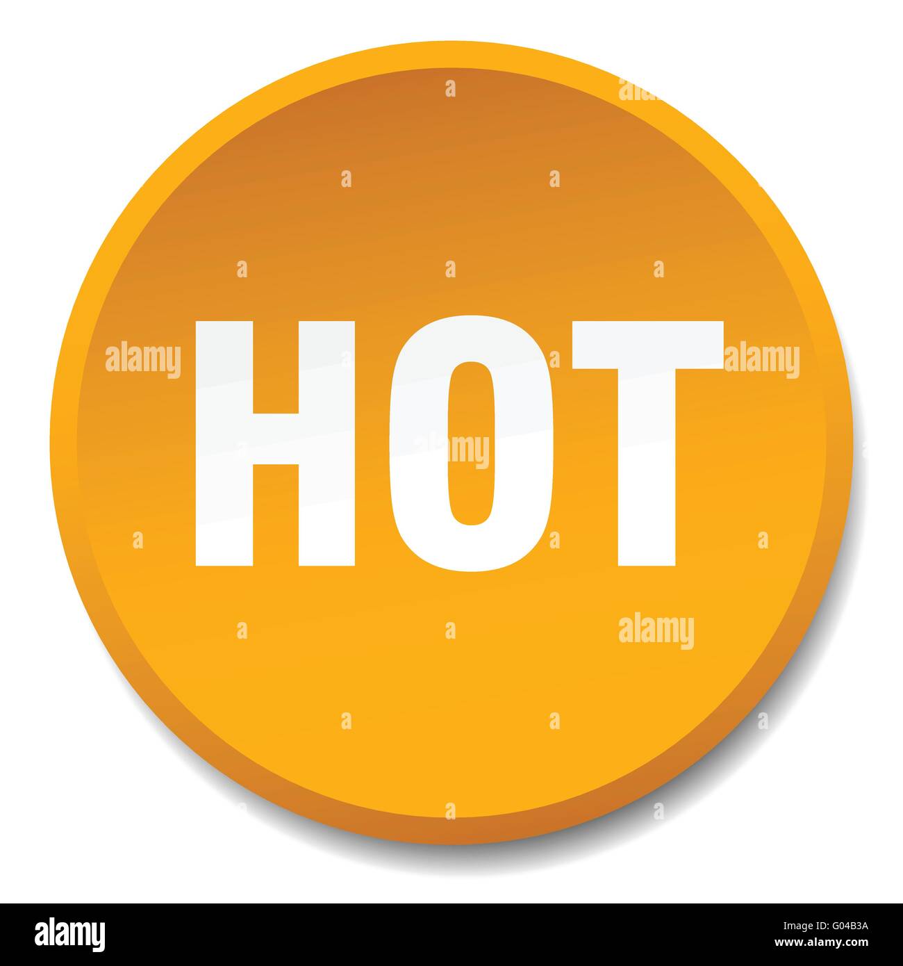 hot orange round flat isolated push button Stock Vector Image & Art - Alamy