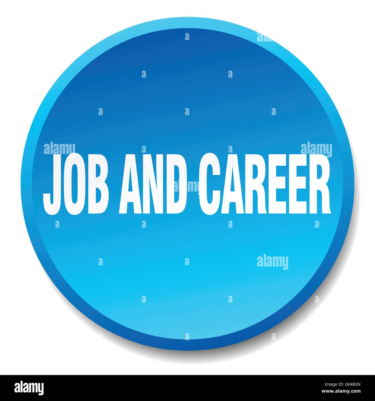 job and career blue round flat isolated push button Stock Vector Image ...