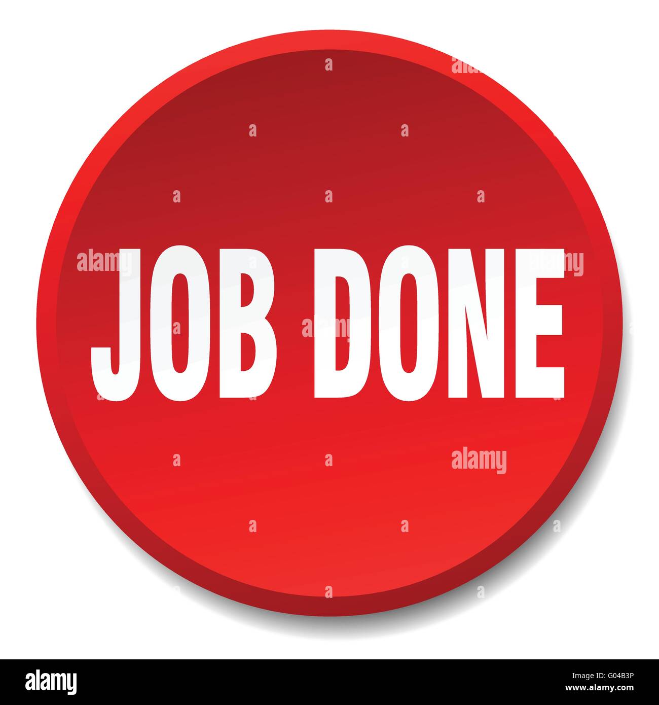 job done red round flat isolated push button Stock Vector Image & Art ...