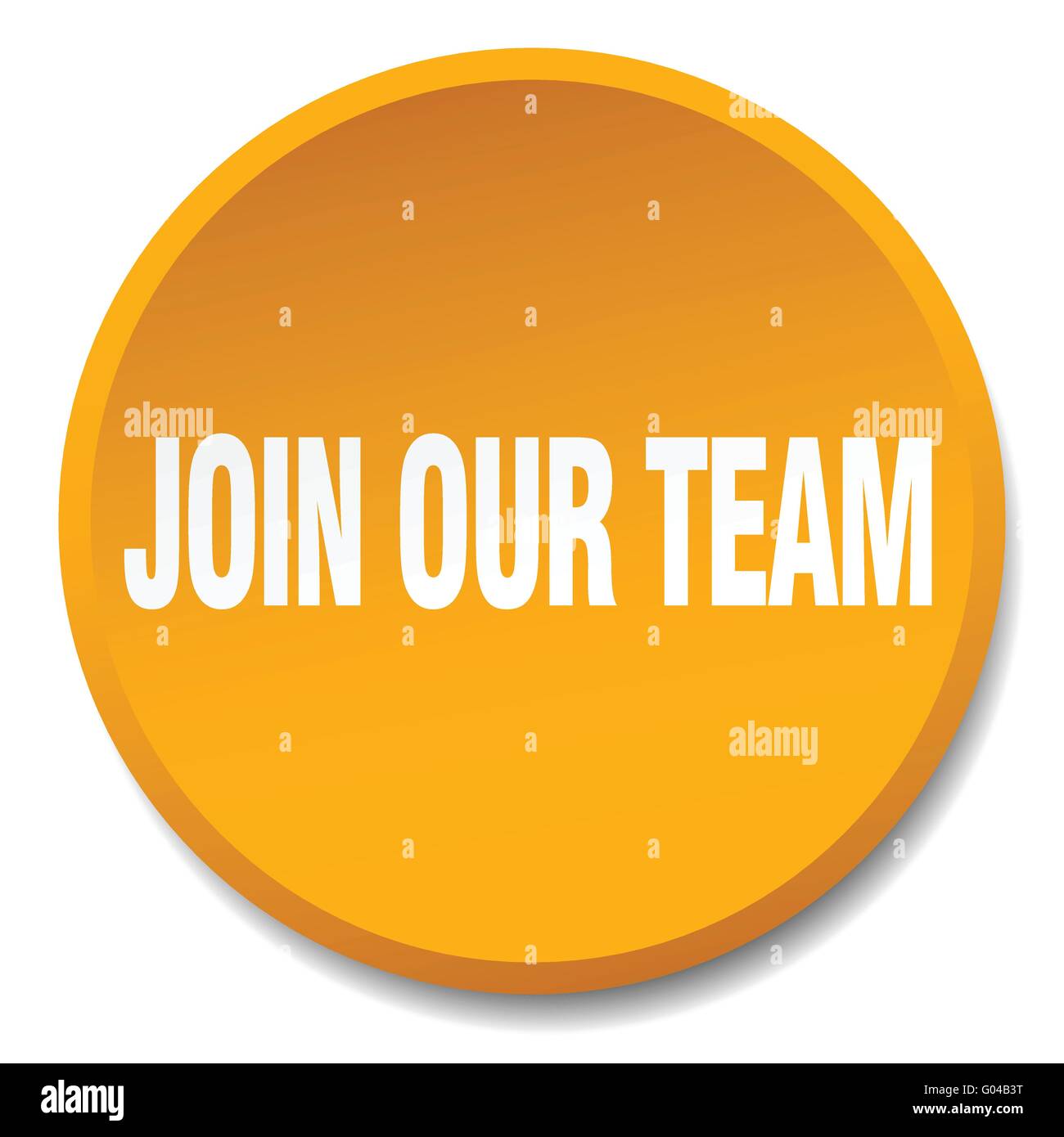 join our team orange round flat isolated push button Stock Vector Image ...