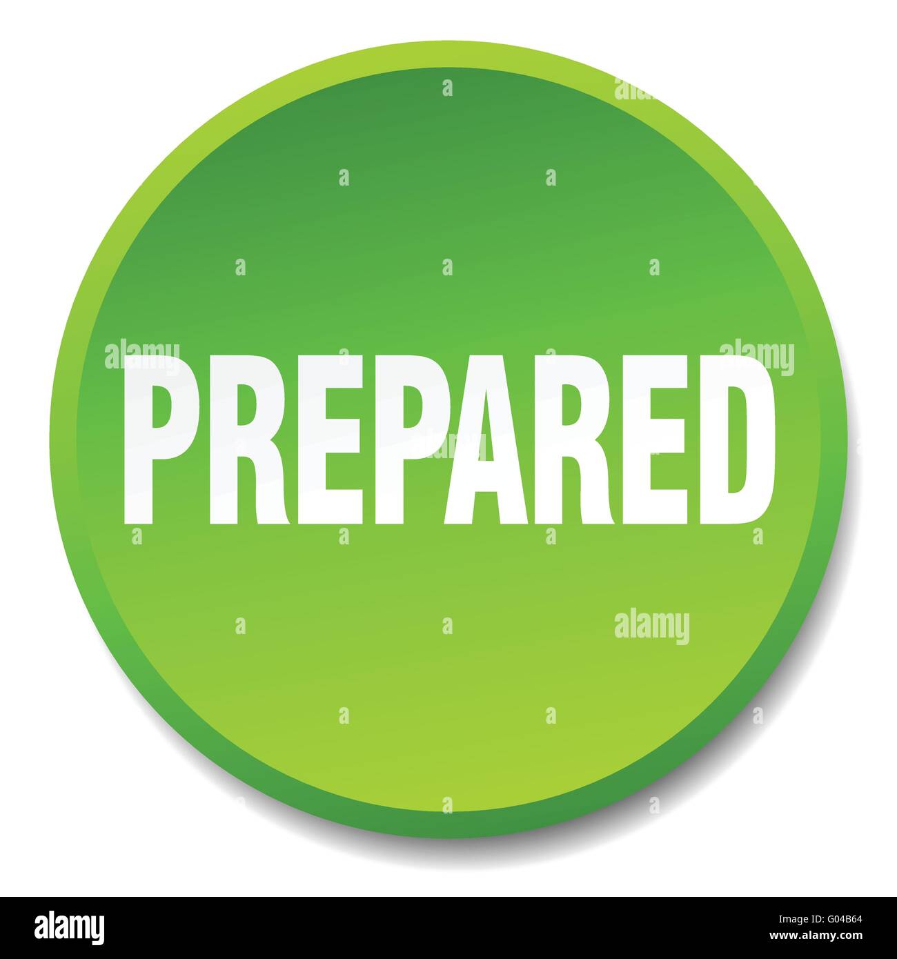 prepared green round flat isolated push button Stock Vector Image & Art ...