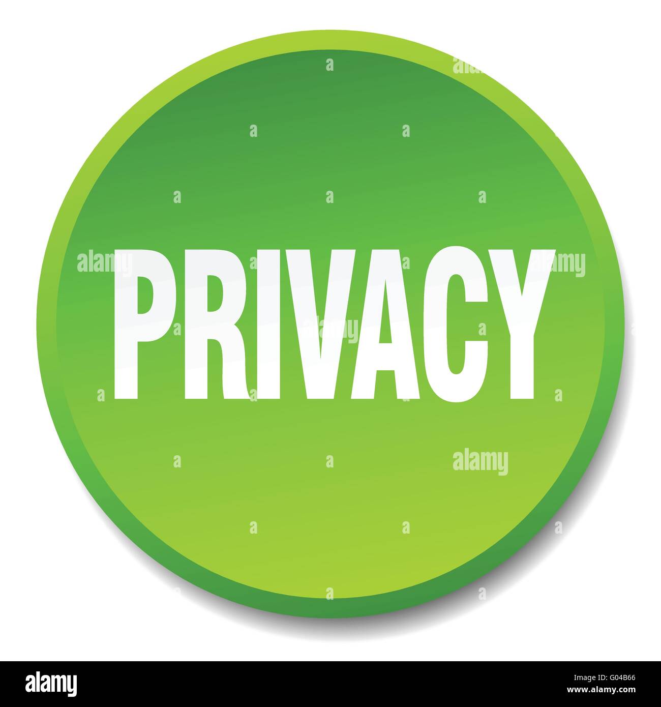 privacy green round flat isolated push button Stock Vector Image & Art ...