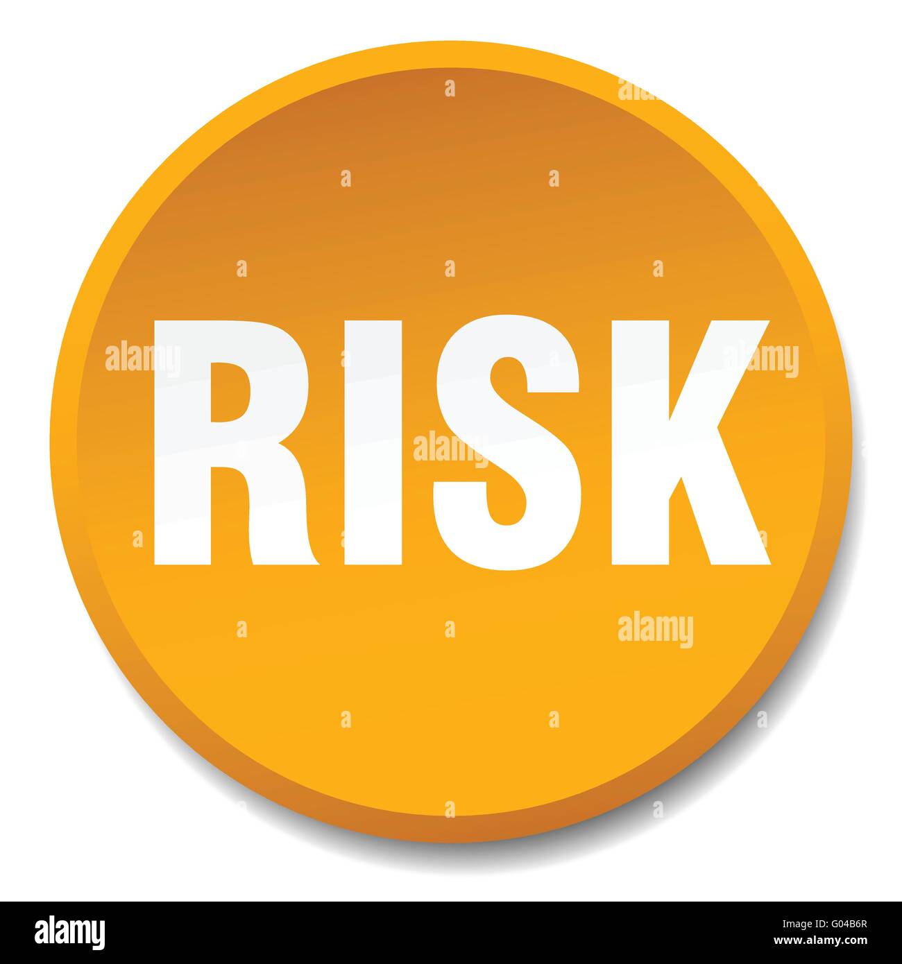 risk orange round flat isolated push button Stock Vector Image & Art ...