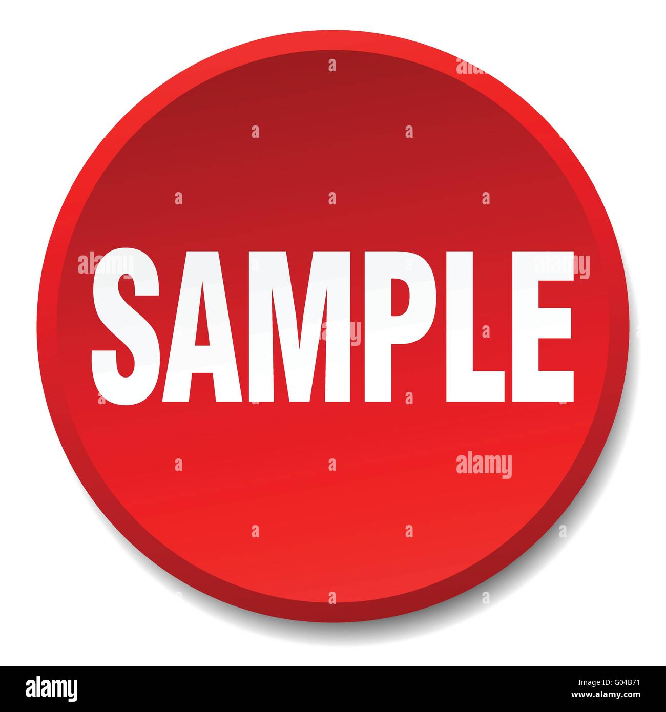 sample red round flat isolated push button Stock Vector Image & Art - Alamy