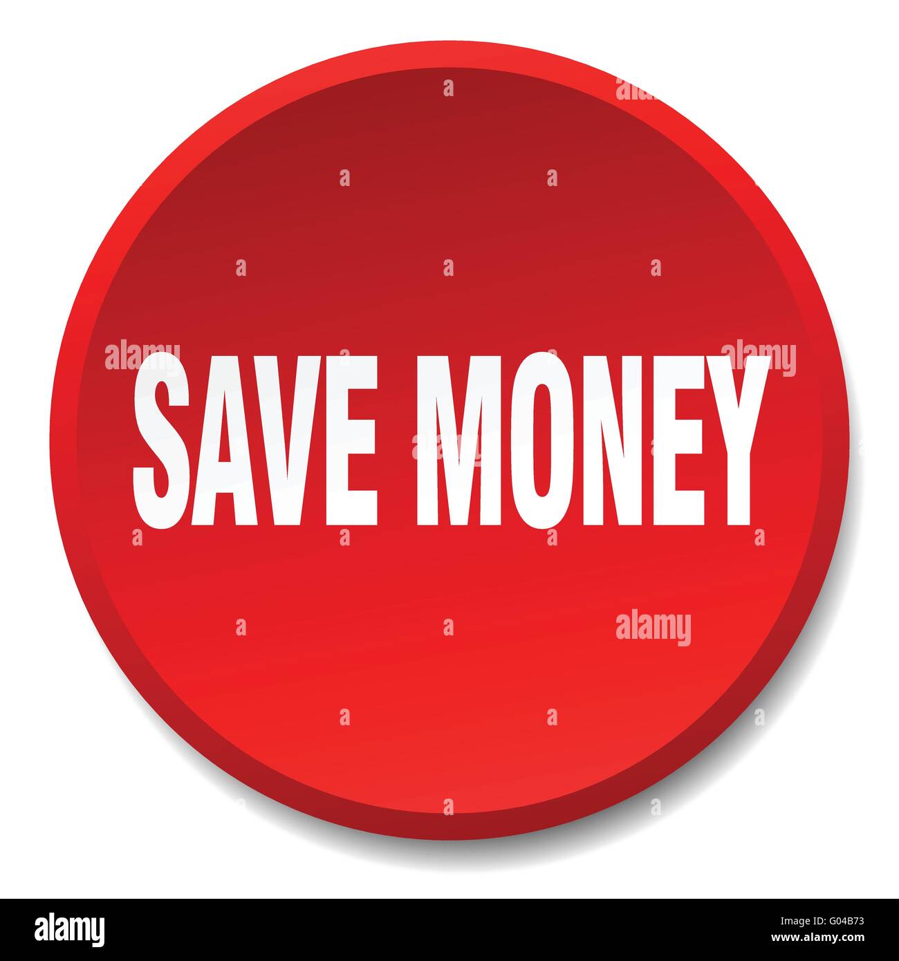 save money red round flat isolated push button Stock Vector Image & Art ...