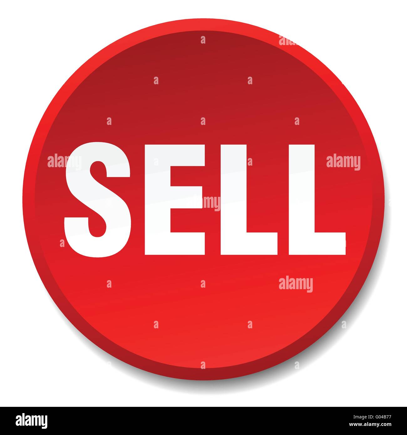 sell red round flat isolated push button Stock Vector Image & Art - Alamy