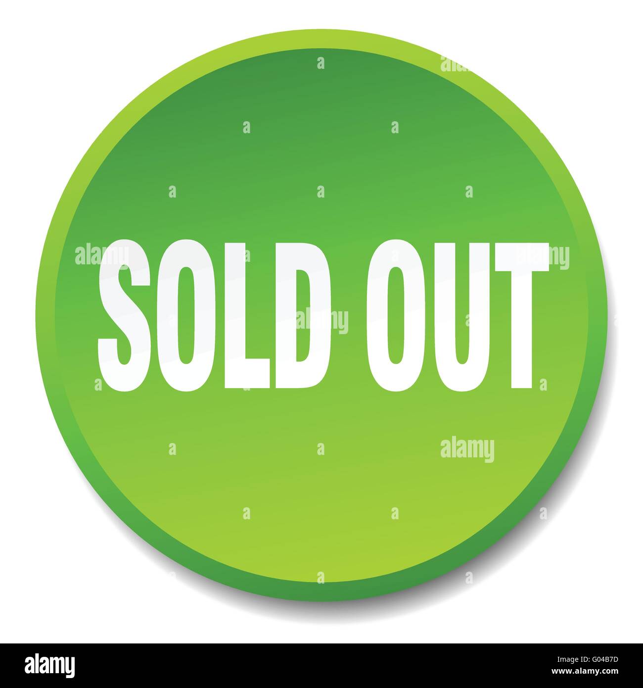 sold out green round flat isolated push button Stock Vector Image & Art ...