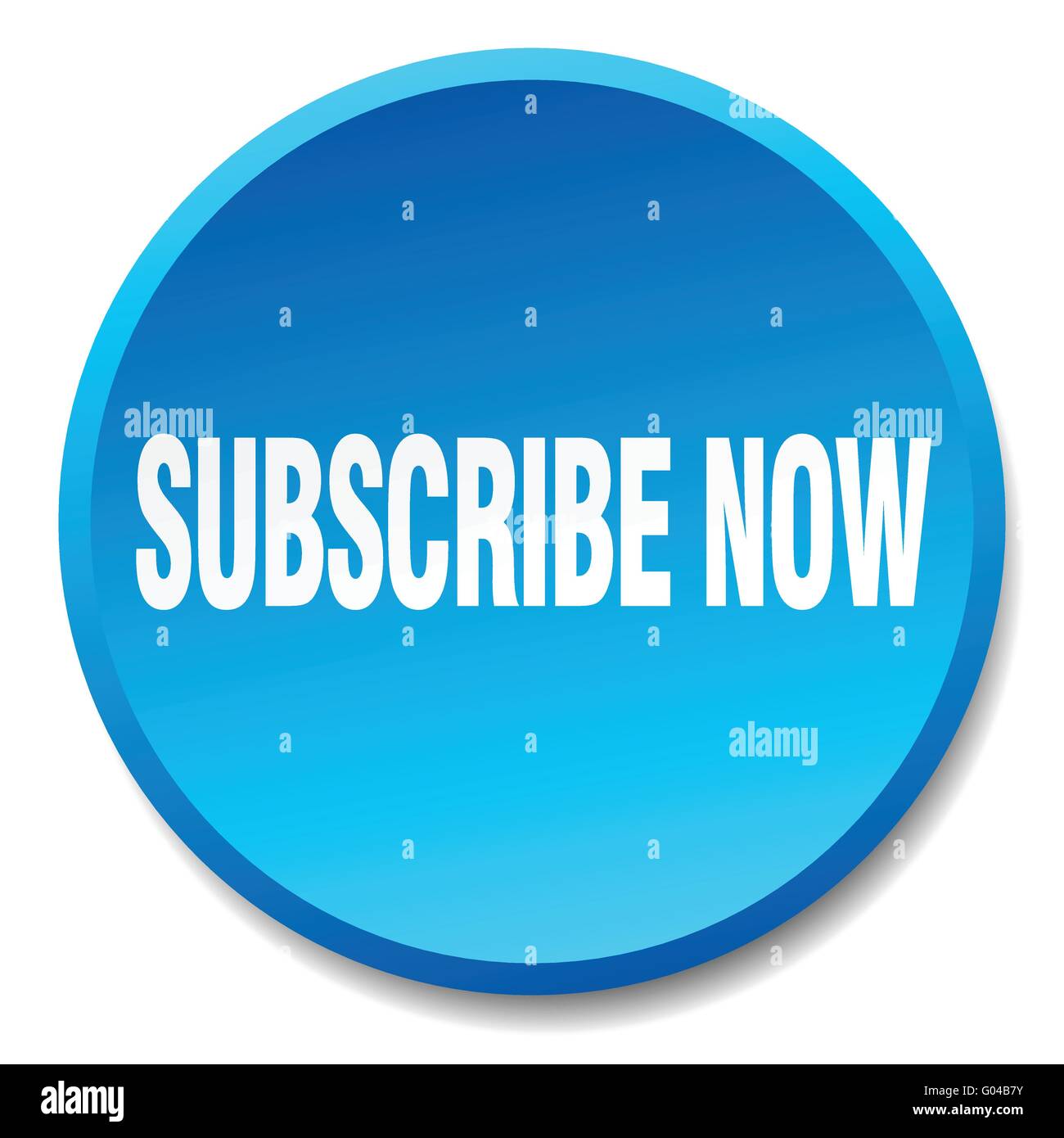 subscribe now blue round flat isolated push button Stock Vector Image ...