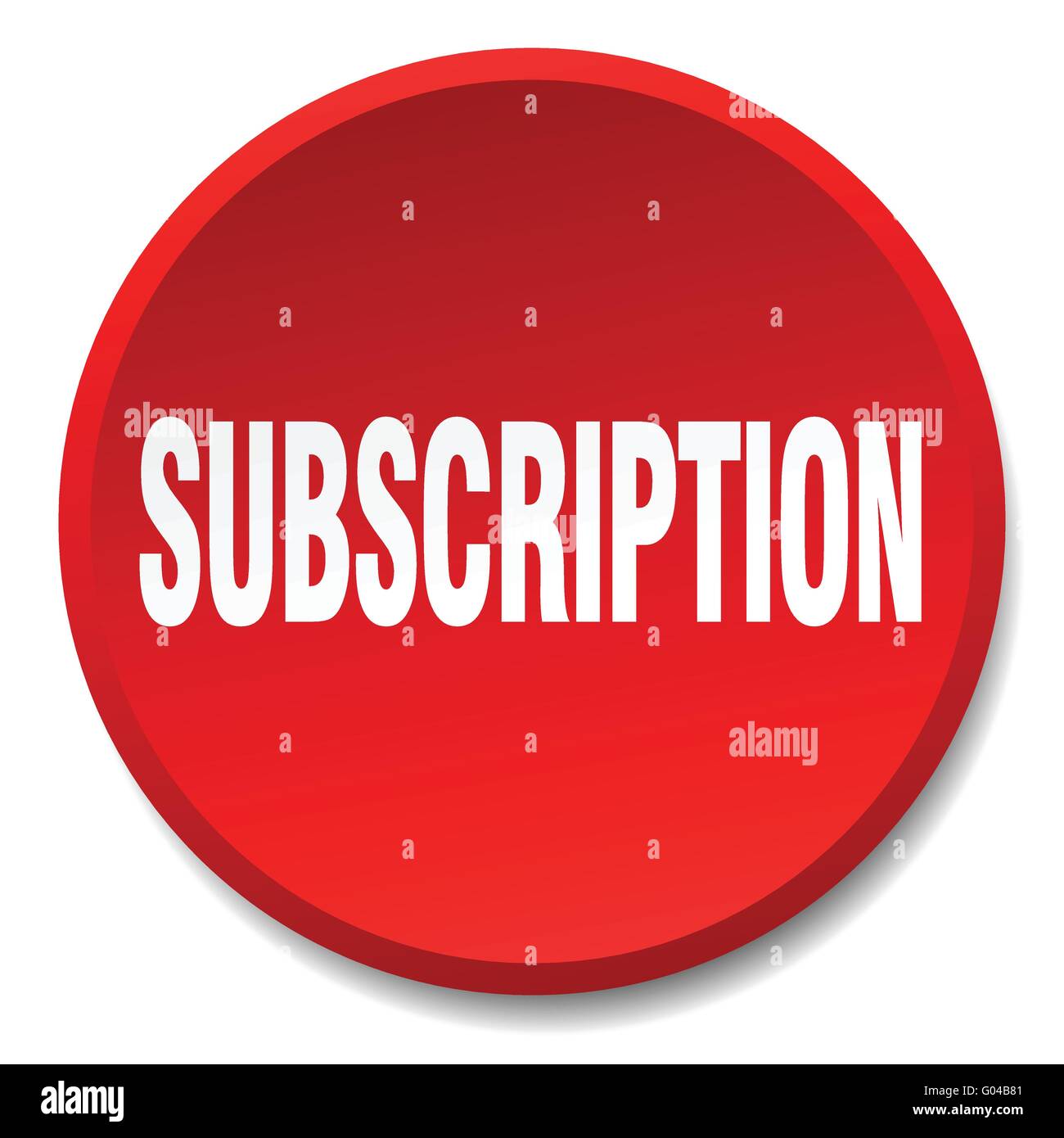 subscription red round flat isolated push button Stock Vector Image & Art - Alamy