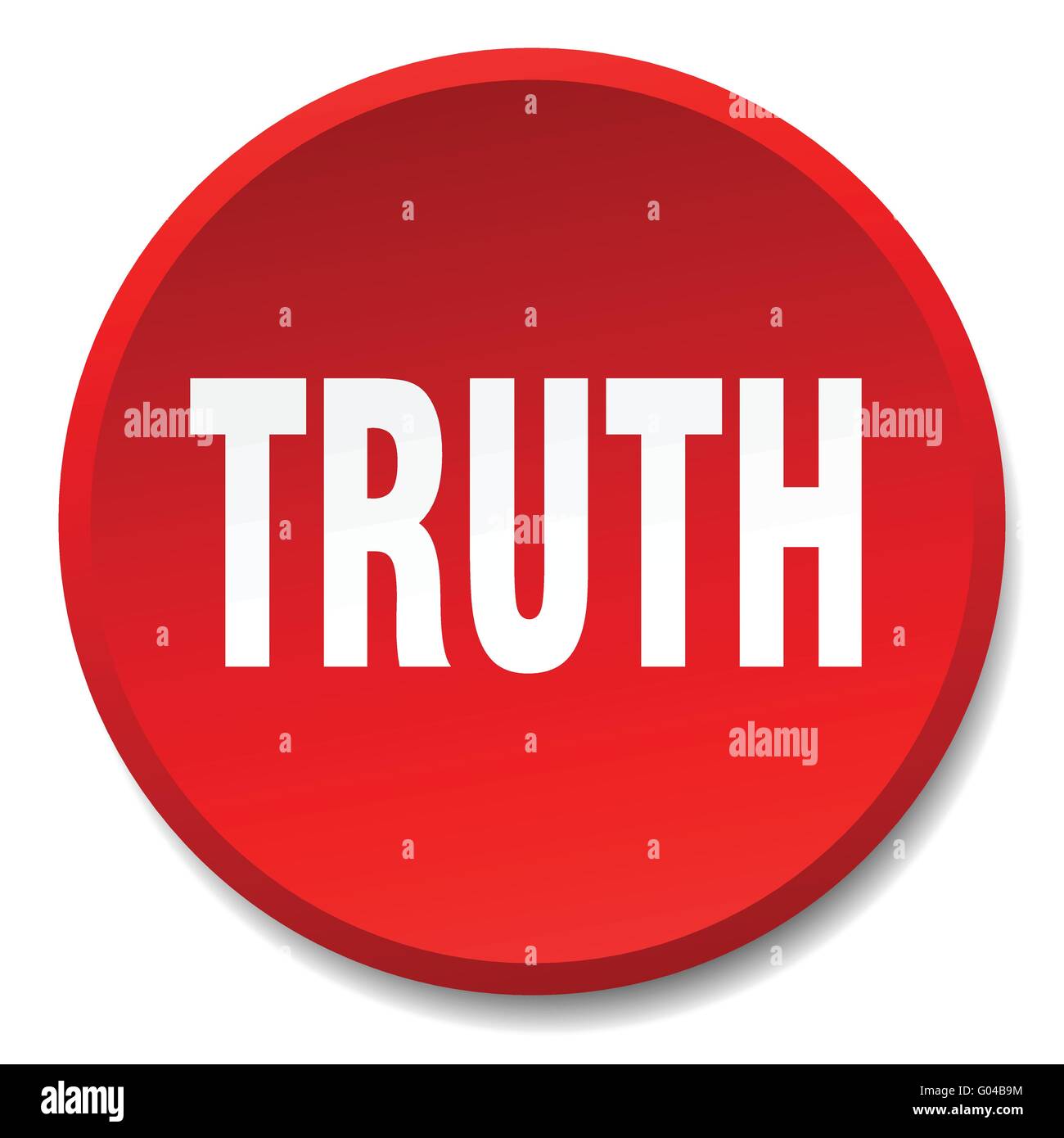 truth red round flat isolated push button Stock Vector Image & Art - Alamy