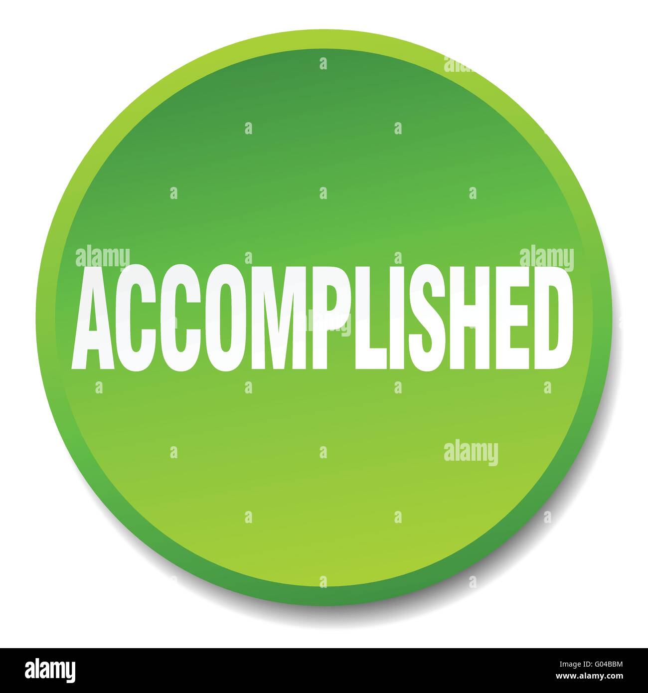 accomplished green round flat isolated push button Stock Vector Image ...