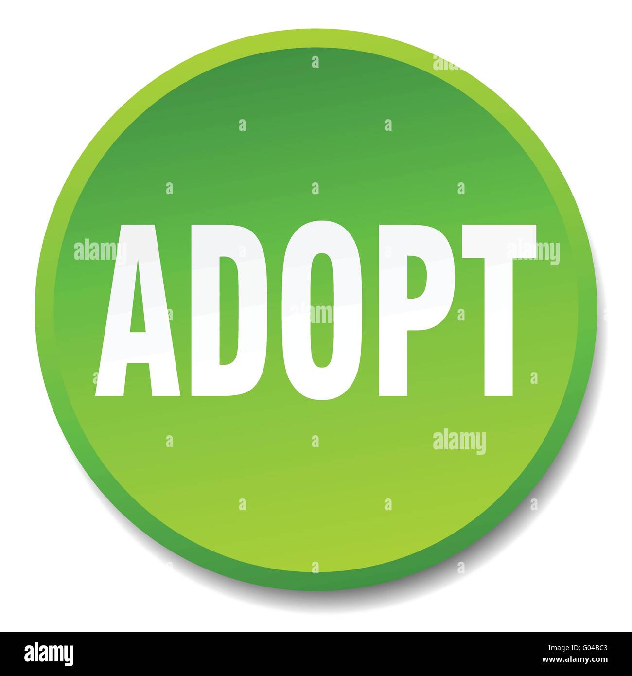 adopt green round flat isolated push button Stock Vector Image & Art - Alamy
