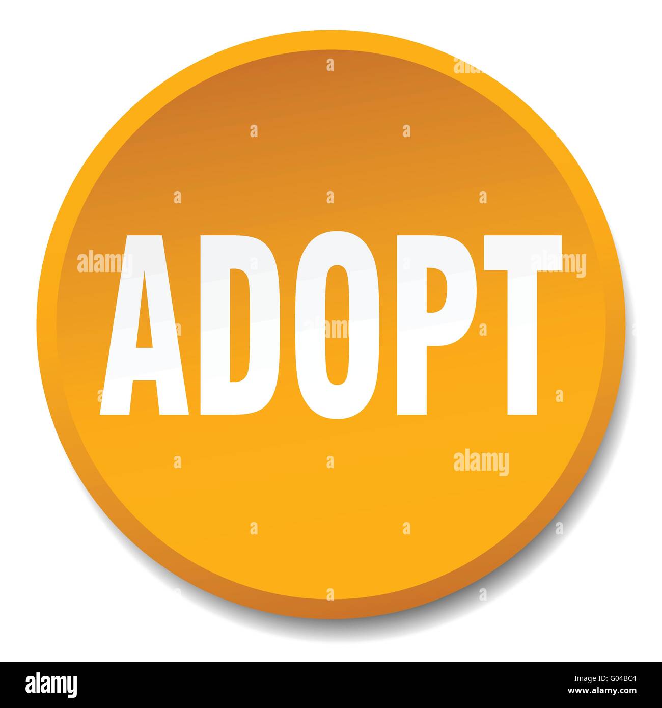 adopt orange round flat isolated push button Stock Vector Image & Art ...