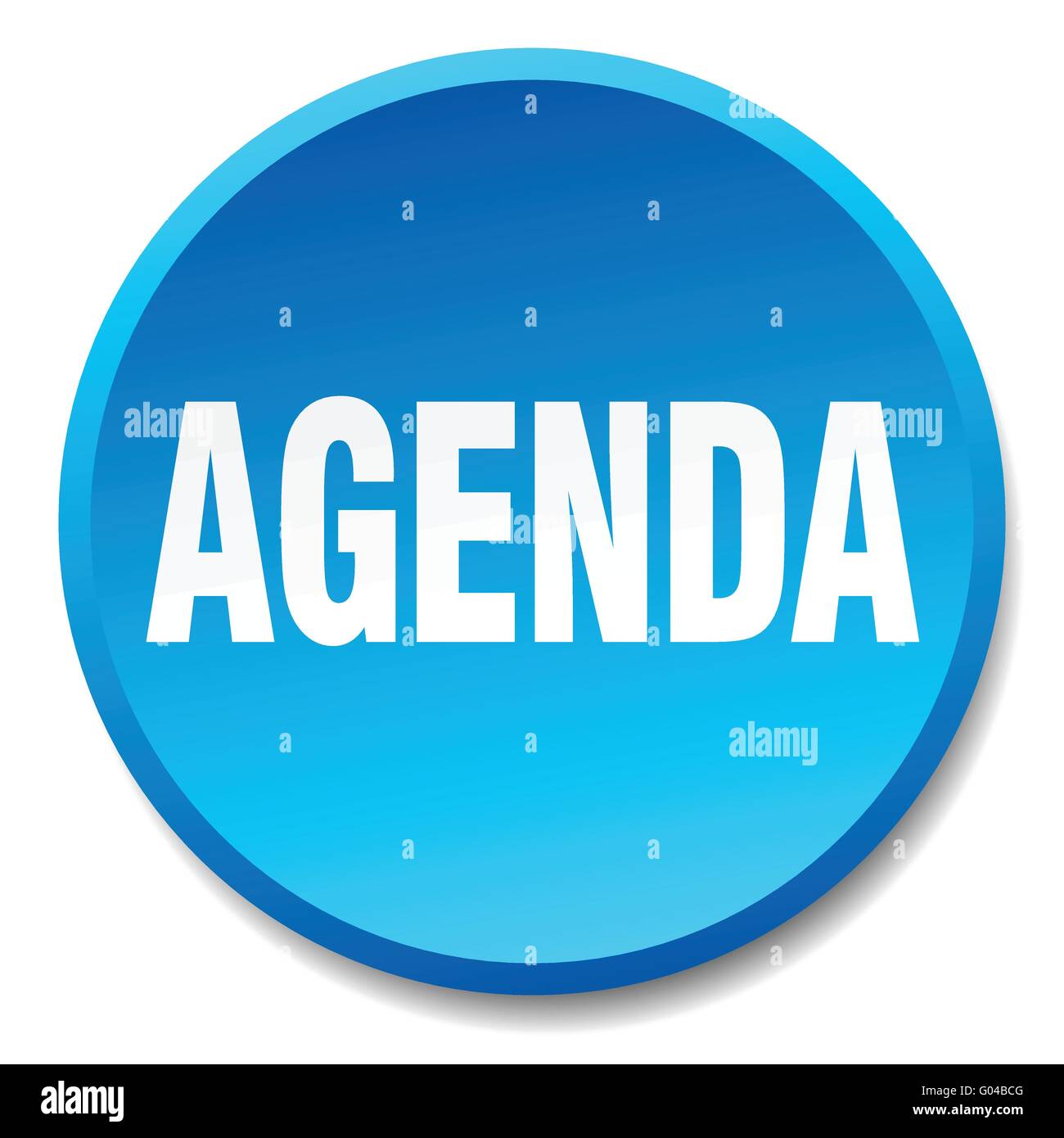 agenda blue round flat isolated push button Stock Vector Image & Art ...