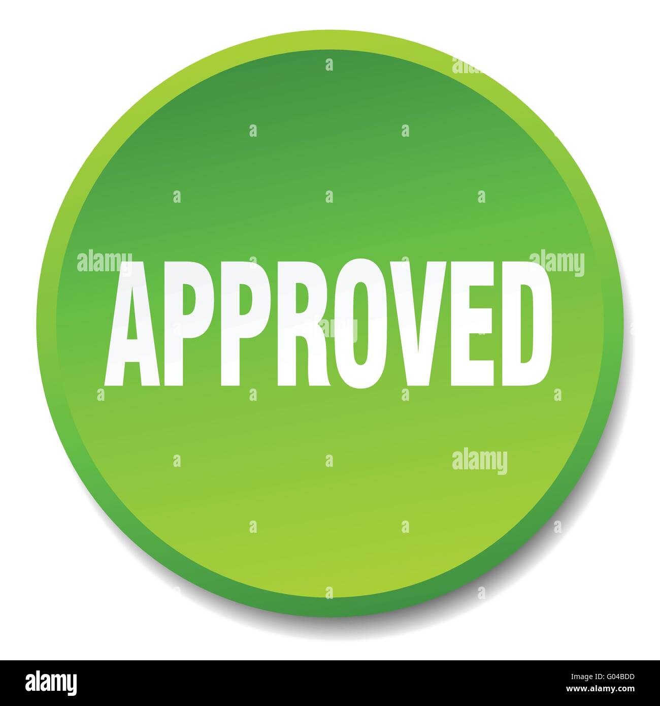 approved green round flat isolated push button Stock Vector Image & Art ...