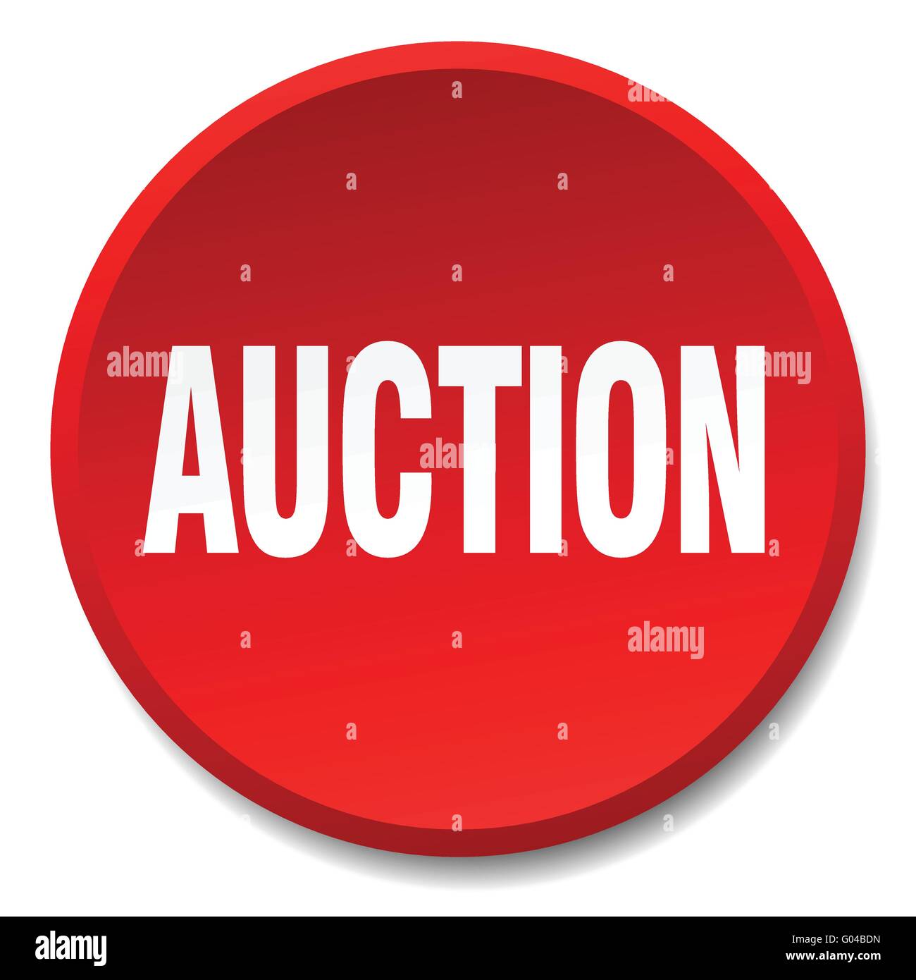 auction red round flat isolated push button Stock Vector Image & Art ...