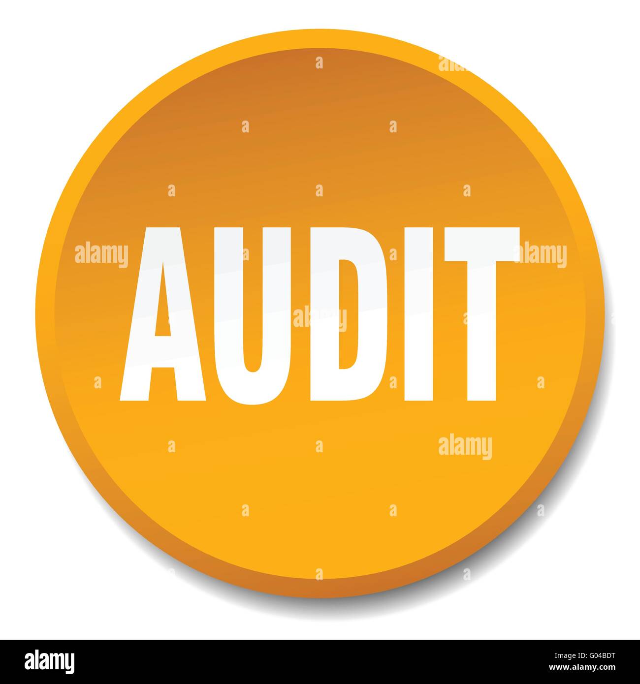 audit orange round flat isolated push button Stock Vector Image & Art - Alamy