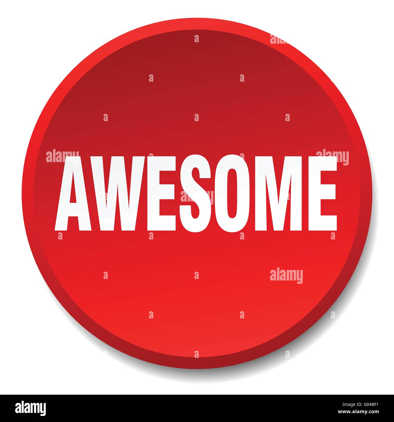 awesome red round flat isolated push button Stock Vector Image & Art ...