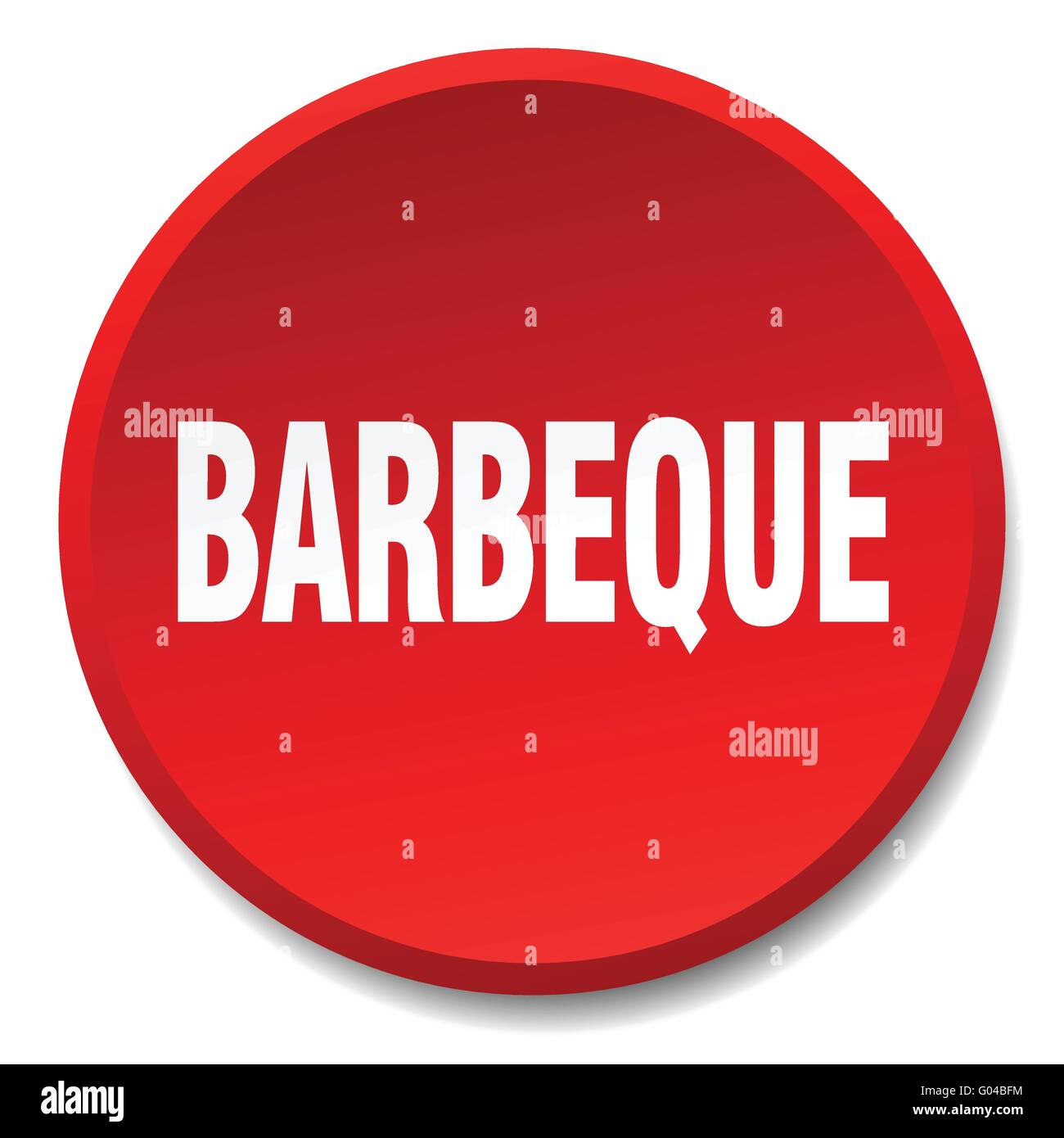 barbeque red round flat isolated push button Stock Vector Image & Art - Alamy
