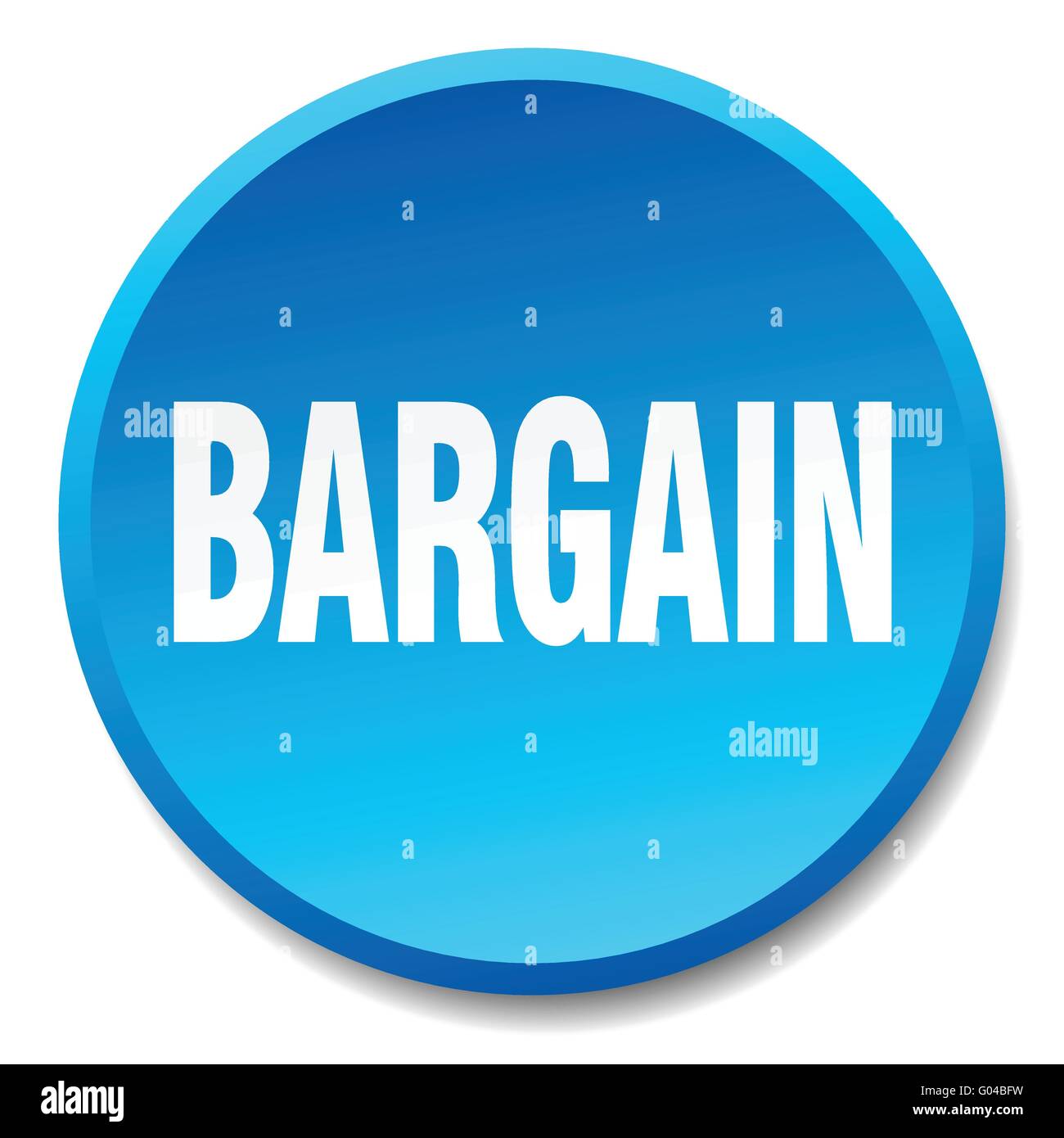 bargain blue round flat isolated push button Stock Vector Image & Art ...