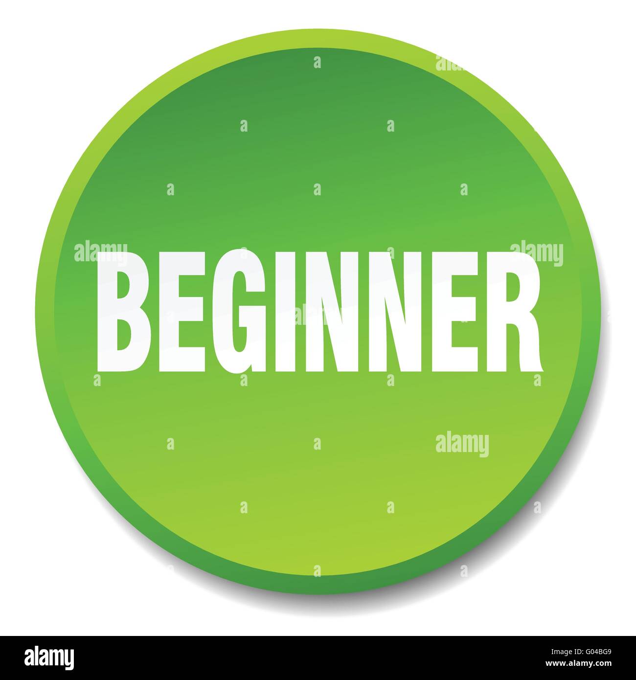beginner green round flat isolated push button Stock Vector Image & Art ...