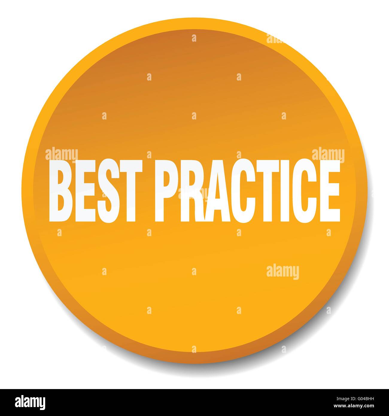 best practice orange round flat isolated push button Stock Vector Image ...
