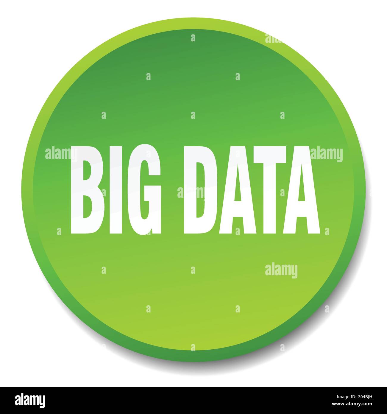 big data green round flat isolated push button Stock Vector Image & Art ...