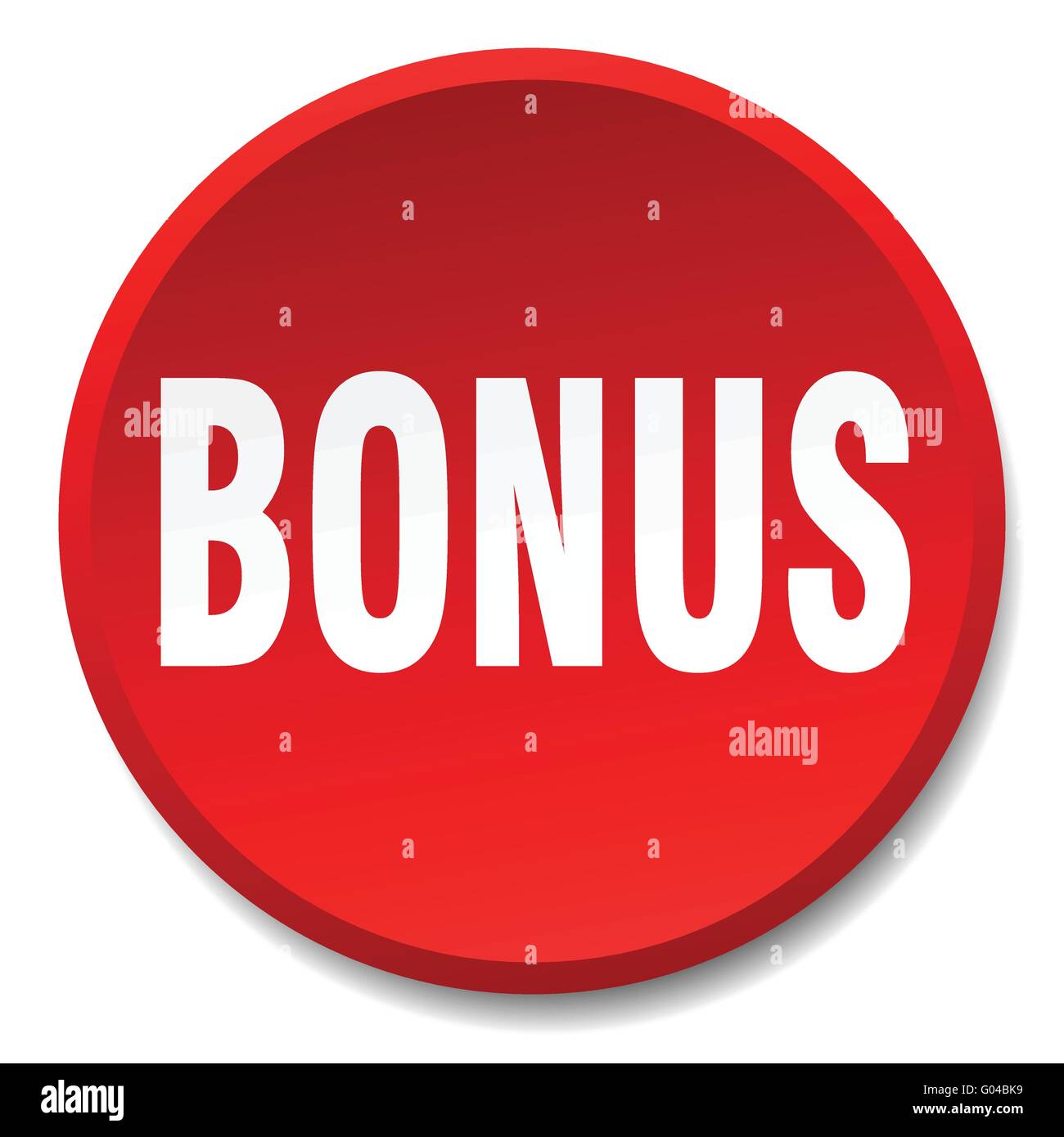 bonus red round flat isolated push button Stock Vector Image & Art - Alamy