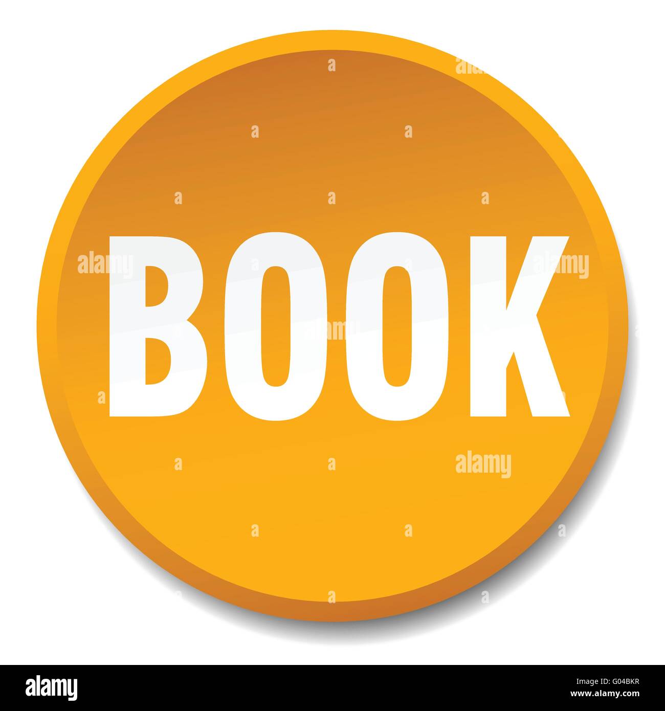 book orange round flat isolated push button Stock Vector Image & Art ...