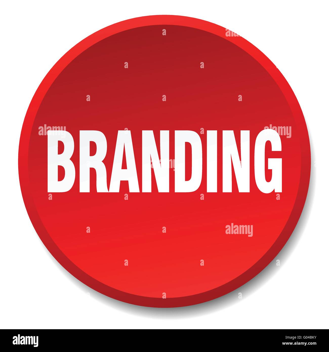 branding red round flat isolated push button Stock Vector Image & Art ...