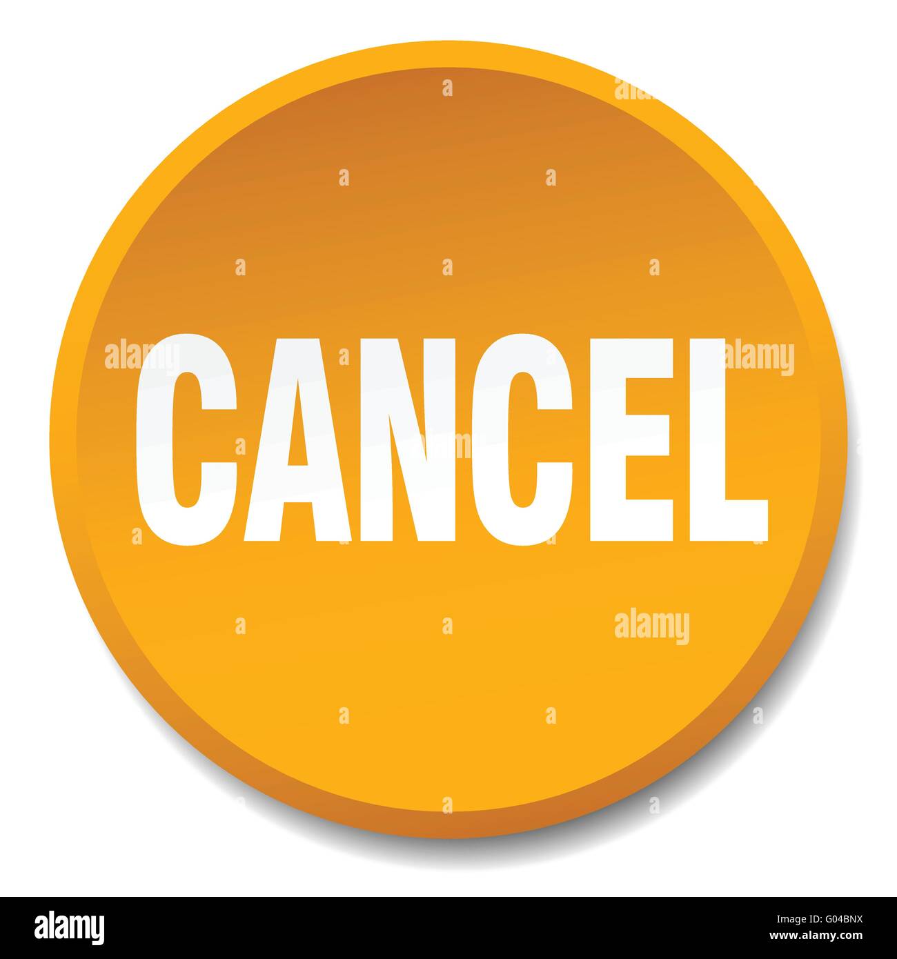 cancel orange round flat isolated push button Stock Vector Image & Art ...