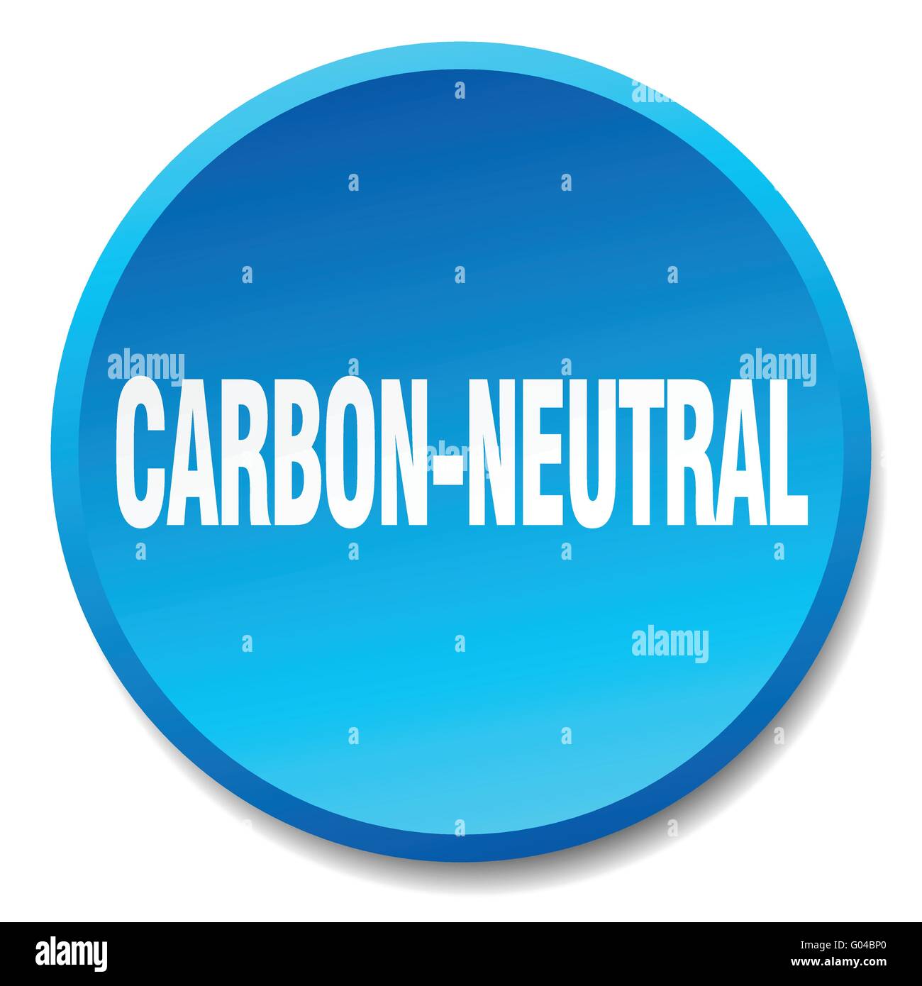 carbon-neutral blue round flat isolated push button Stock Vector Image ...