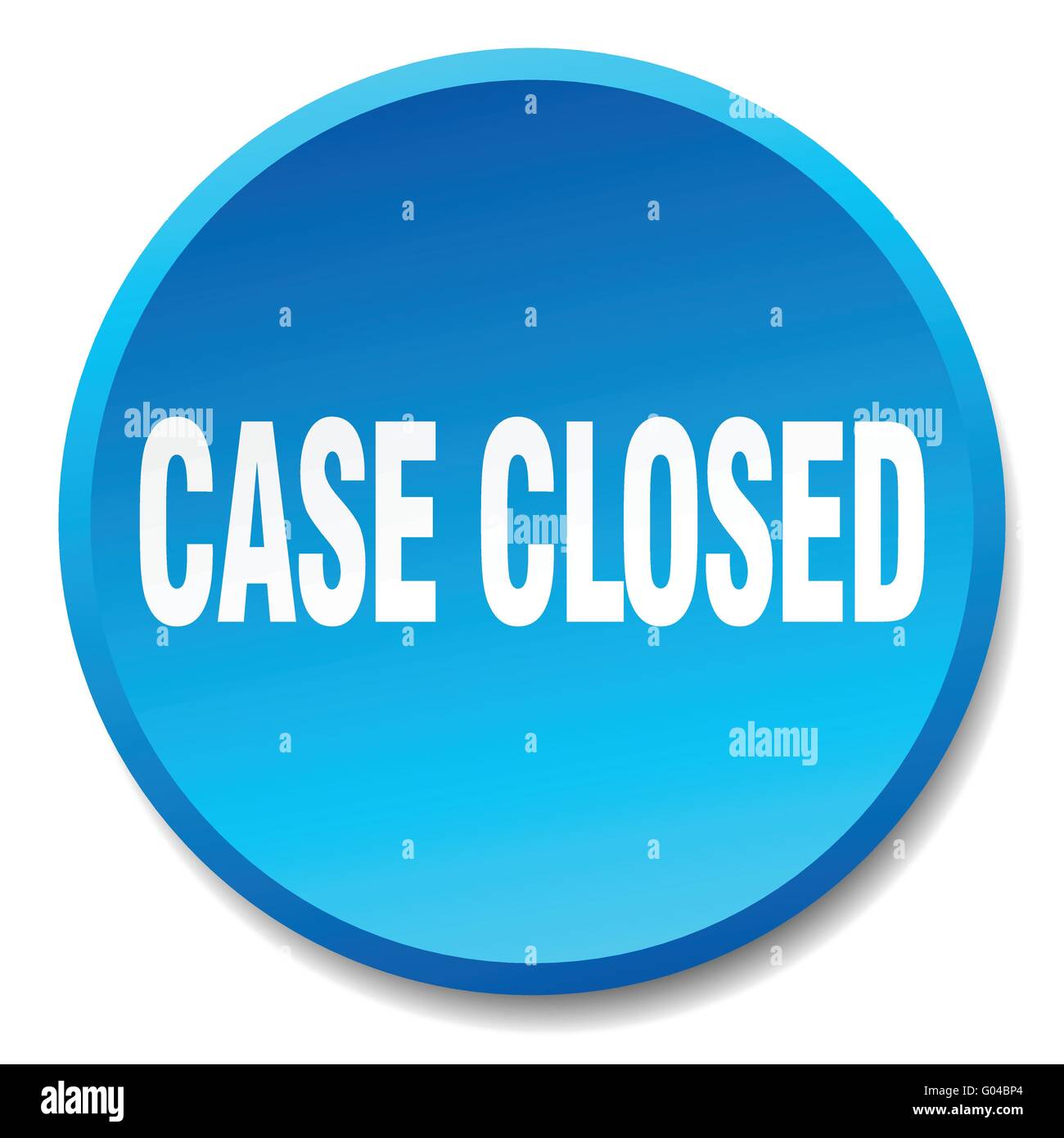 case closed blue round flat isolated push button Stock Vector Image ...